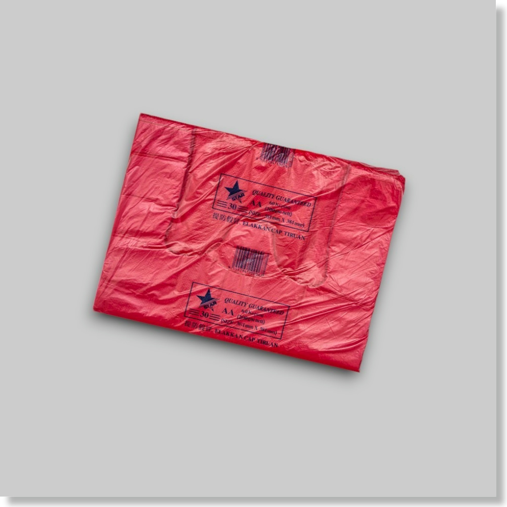 Rose Red Plastic Bag 30AA【15″X15″】 – Star Plastic